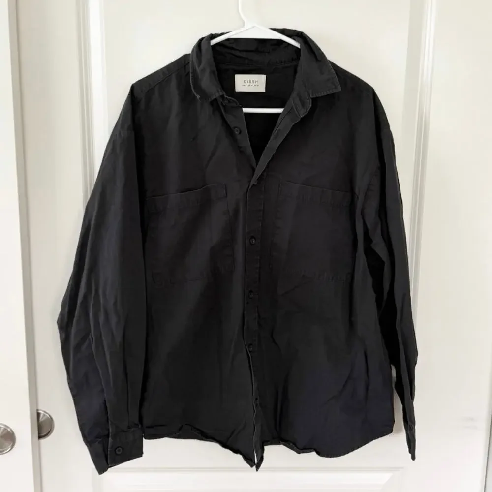 DISSH | Tops | Dissh Cotton Oversized Double Pocket Button Down Shirt ...
